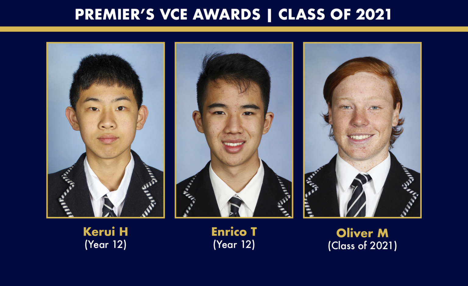 Mentone Grammar students honoured at the 2021 Premier’s VCE Awards ...
